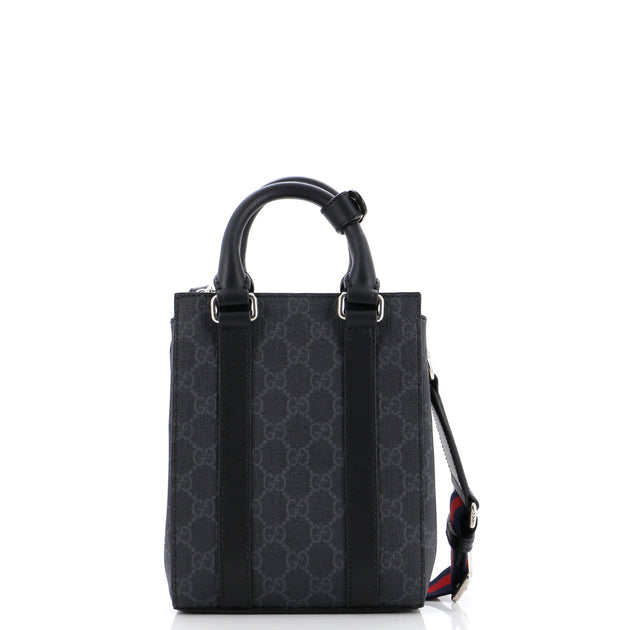 Gucci Convertible Web Open Tote GG Coated Canvas Mini | ShopSimon
