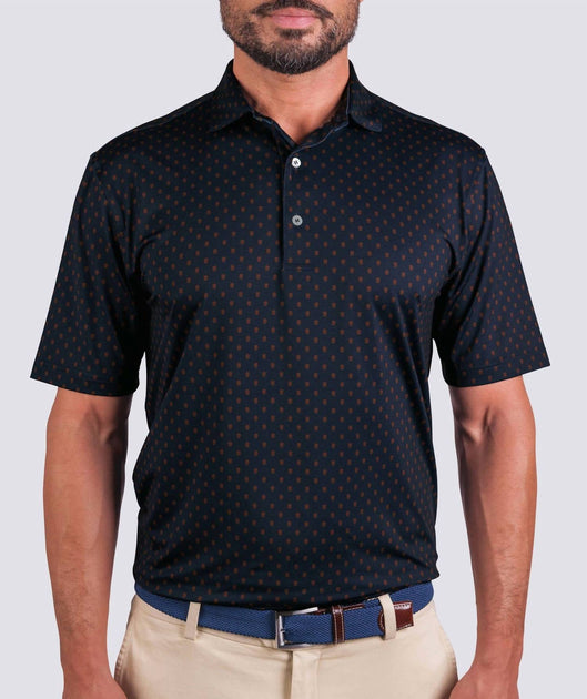 Turtleson Jack Performance Polo Shirt In Admiral/truffle | ShopSimon