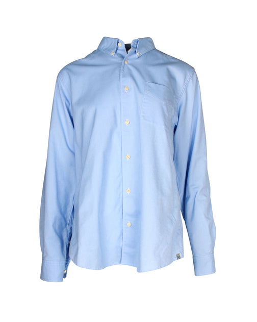 Visvim Albacore Long Sleeve Button-down Shirt In Light Blue Cotton | ShopSimon