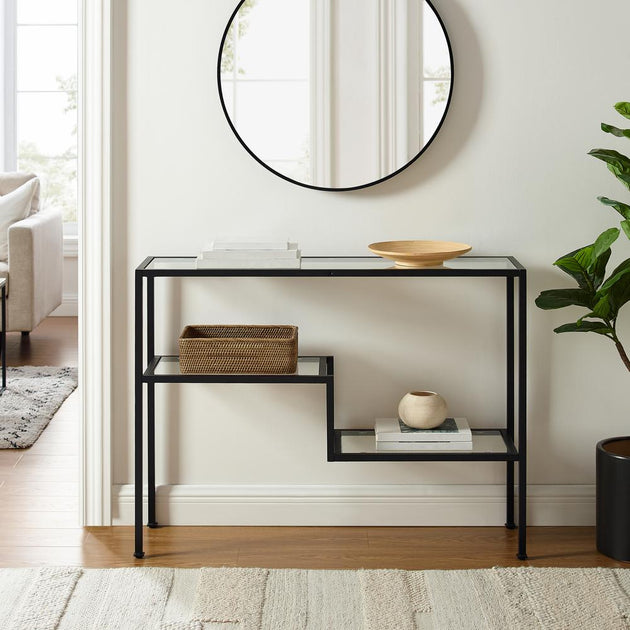 Crosley Sloane Console Table Matte Black | ShopSimon