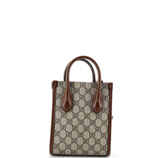 Gucci Interlocking G Patch Tote GG Coated Canvas Mini | ShopSimon
