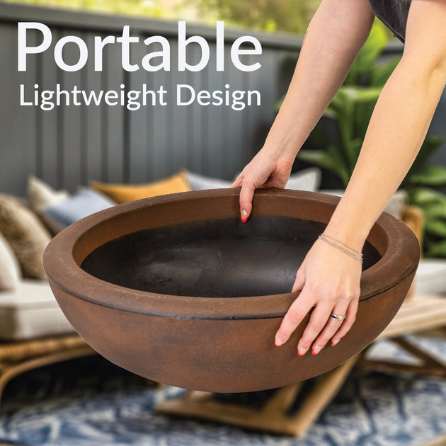 Sunnydaze Weather-resistant Polyresin Double-walled Percival Outdoor Flower Pot Planter - 20.75 ...