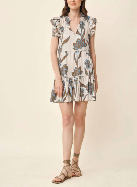 OMIKA Wilora Mini Dress In Maria Dune | ShopSimon