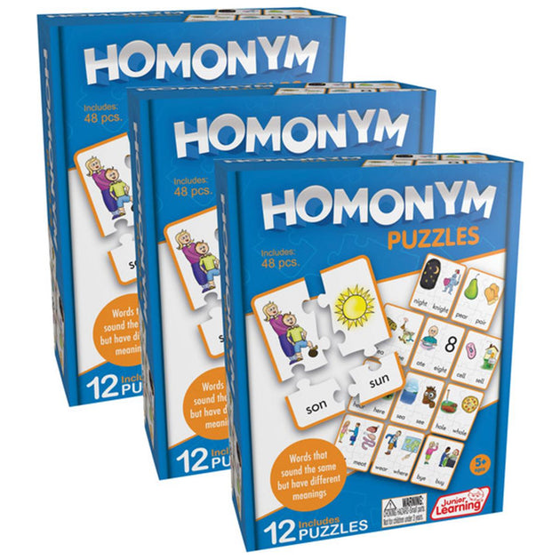 Junior Learning Homonym Puzzles - Pack Of 3 | ShopSimon