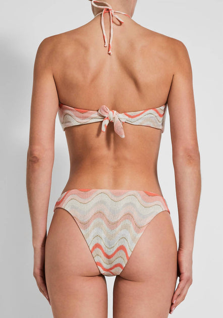 Devon Windsor Adele Bikini Top In Coral Wave | ShopSimon