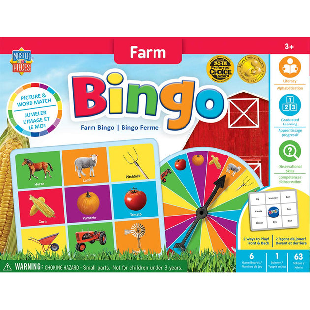 Masterpieces Educational Farm Bingo Game | ShopSimon