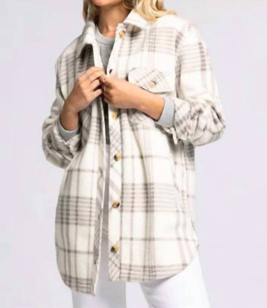 Thread & Supply Tullis Jacket In Coconut Ash Plaid | ShopSimon