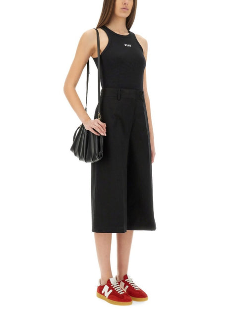 Msgm Wide-Leg" Midi Pants | ShopSimon