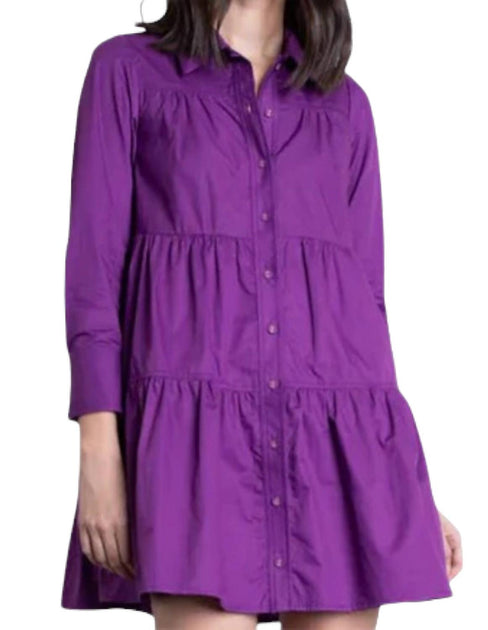 Karina Grimaldi Cora Mini Dress In Magenta | ShopSimon