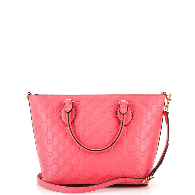 Gucci Signature Convertible Tote Ssima Leather Medium | ShopSimon