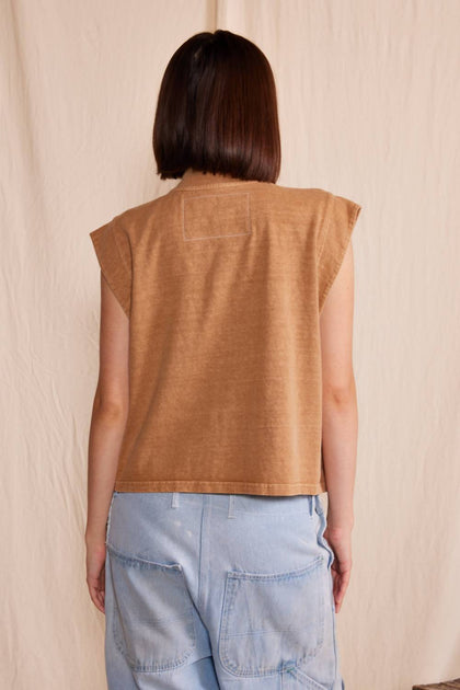 People of Leisure Briar Vest In Camel | ShopSimon