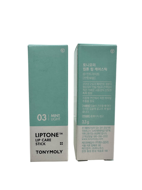 TonyMoly Liptone Lip Care Stick 03 Mint Light 0.11 Oz Set Of 2 | ShopSimon