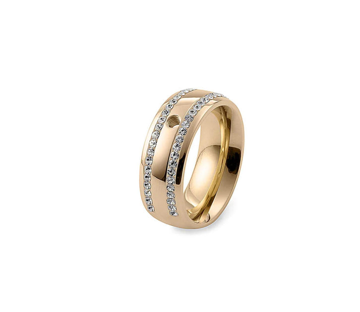 Qudo Basic Ring Lecce In Gold | ShopSimon