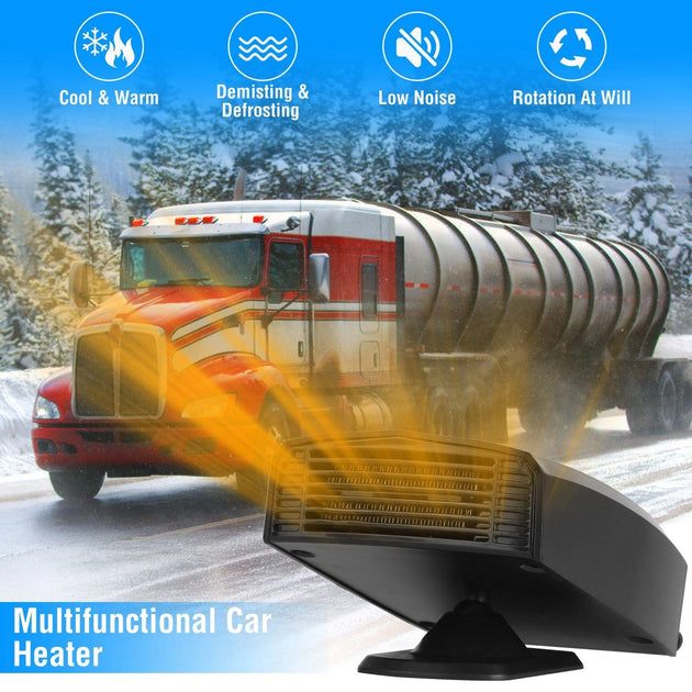 MINZZ Portable Car Heater Heating Fan 2 in 1 Defroster Defogger ...