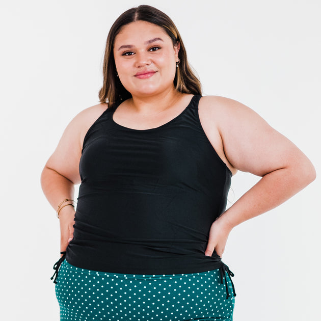 Calypsa Women's Maya Maya Tankini Swim Top With Removable Cups | ShopSimon