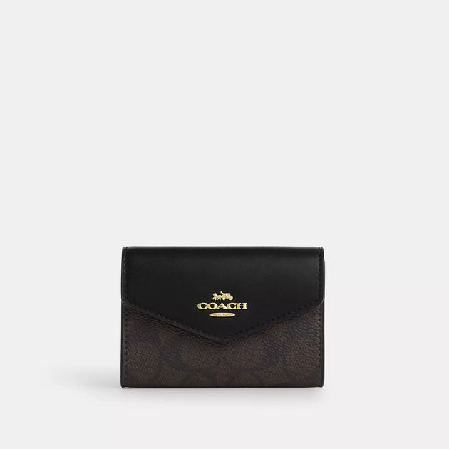 Coach Outlet Flap Card Case In Signature Canvas | ShopSimon