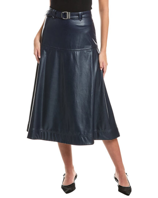 SIMKHAI Mayson Belted Midi Skirt | ShopSimon