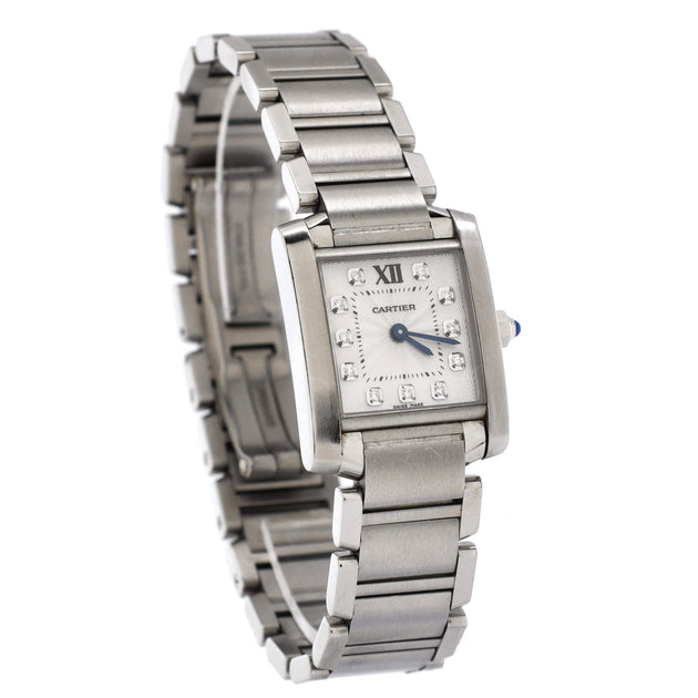 Cartier Tank Francaise Quartz Watch Stainless Steel with Diamond ...