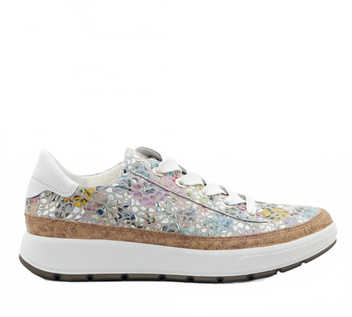 Ara Women Rem Stone Natural High Soft Leather Sneaker In Konfetti ...