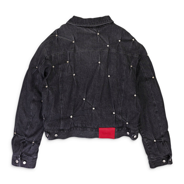 Kusikohc PADDED MULTI RIVET DENIM JACKET | ShopSimon