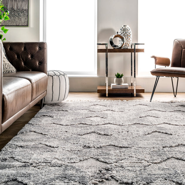 nuLOOM Agata Textured Tassel Area Rug | ShopSimon