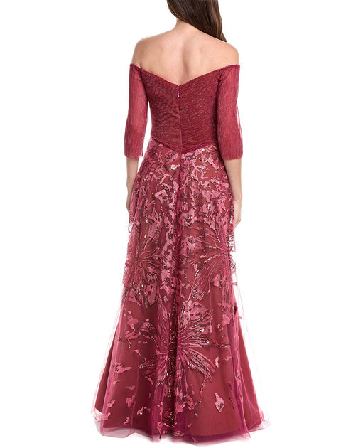 Rene Ruiz One-shoulder Satin Bodice Gown | ShopSimon