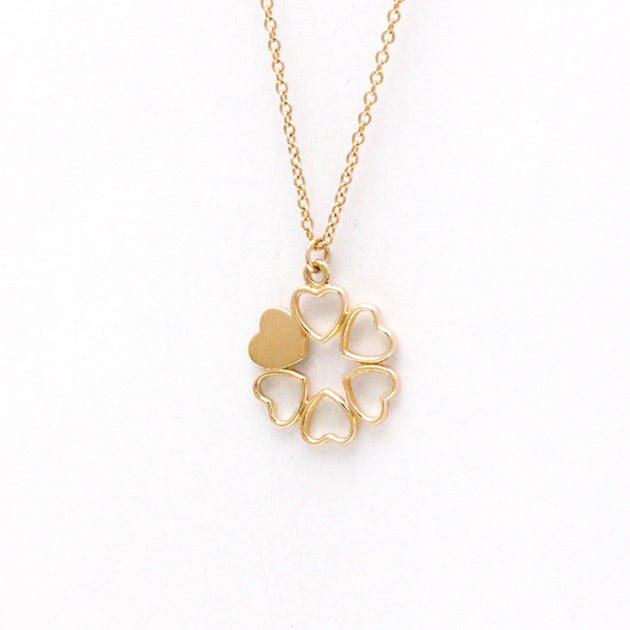 Tiffany & Co Crown Heart Pink Necklace Jewelry (pre-owned) | ShopSimon