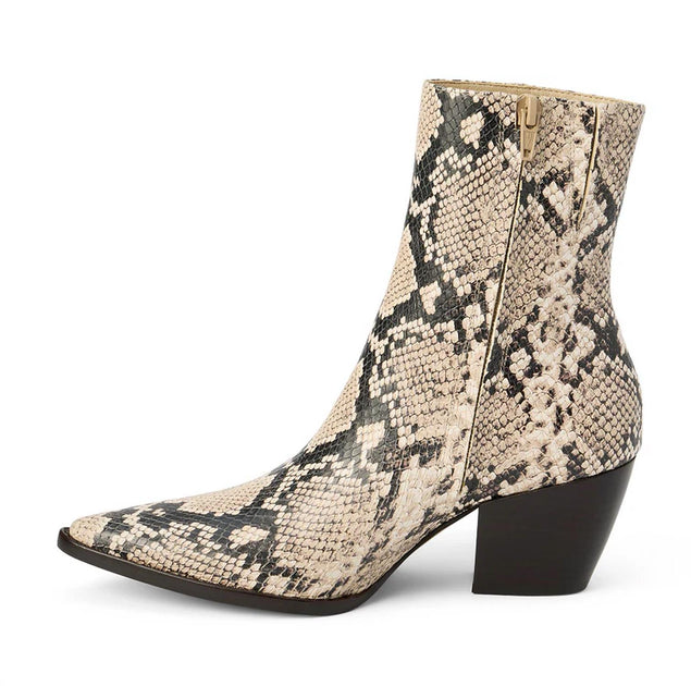 Matisse Women's Caty Zip Ankle Boots In Neutral Snake | ShopSimon