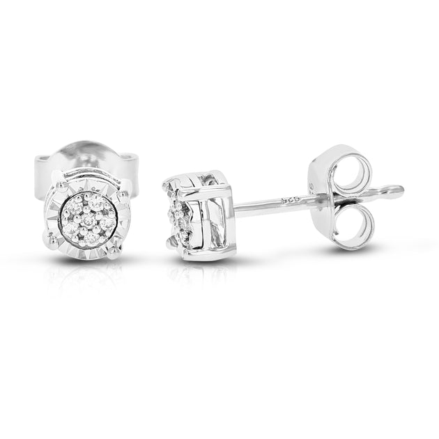 Vir Jewels 1/16 cttw Lab Grown Diamond Composite Earrings in Sterling ...