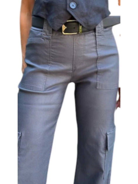 BEVY FLOG Women's Randi Pants In Gray Domino | ShopSimon