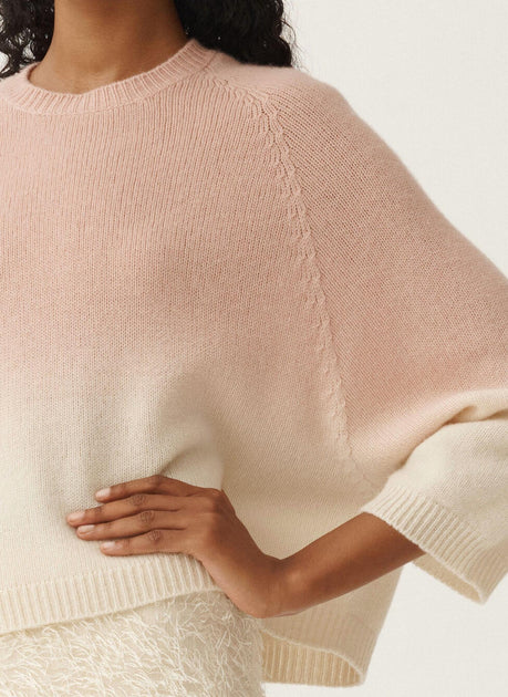 FABIANA FILIPPI Faded Platinum Gauzed Short Sleeve Cape In Pink | ShopSimon