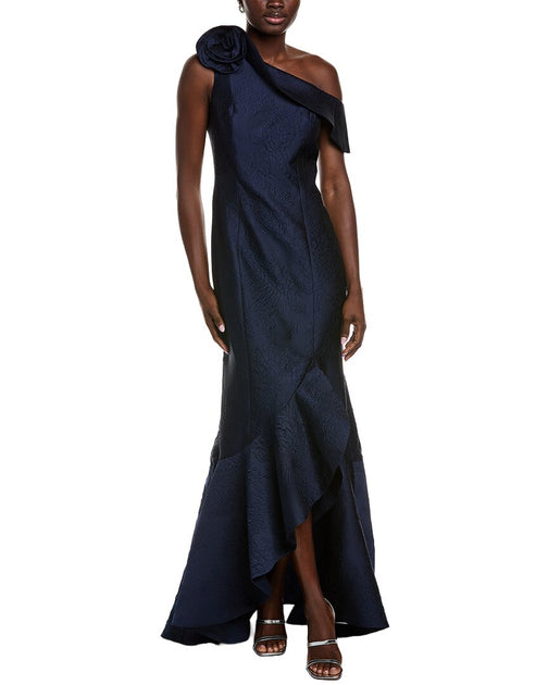Teri Jon by Rickie Freeman Jacquard Gown | ShopSimon