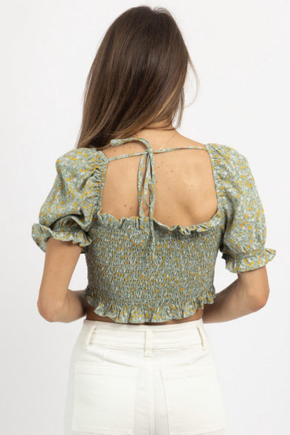 DRESS FORUM Ditsy Floral Smock In Sage | ShopSimon