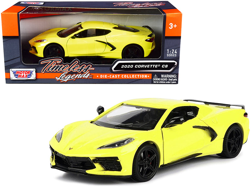 Motormax 2020 Chevrolet Corvette C8 Stingray Yellow "timeless Legends ...