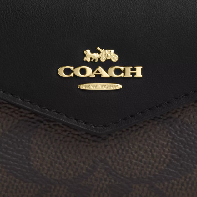 Coach Outlet Flap Card Case In Signature Canvas | ShopSimon