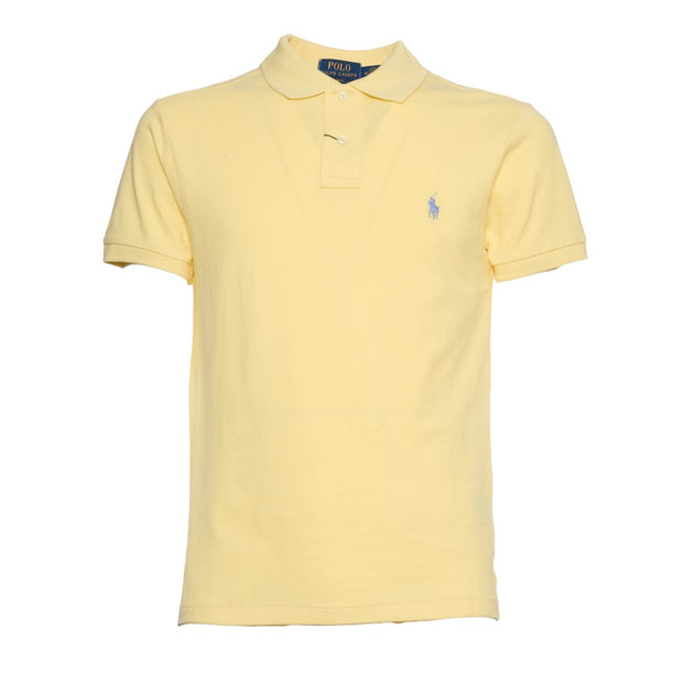 Polo Ralph Lauren Piqué Slim Fit Light Yellow Polo Shirt | ShopSimon