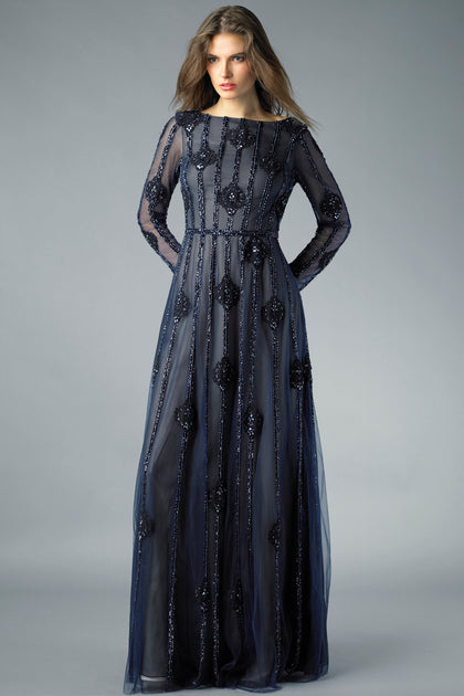 Basix Black Label Fully Covered Evening Dress | ShopSimon