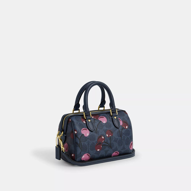 Coach Outlet Mini Rowan Crossbody Bag In Signature Canvas With Cherry ...