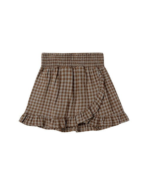 Rylee + Cru Collective Wrap Ruffle Linen-blend Skirt | ShopSimon