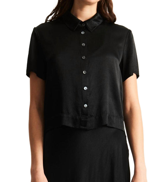 Raquel Allegra Calista Blouse In Black | ShopSimon