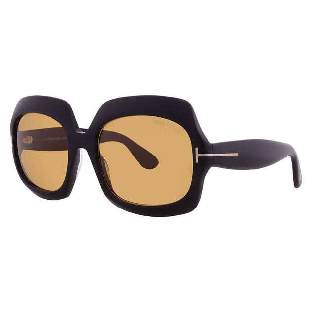 Tom Ford Ren Light Brown Square Ladies Sunglasses Ft1155 01e 60 | ShopSimon