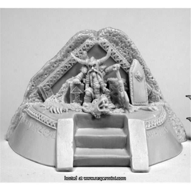 Reaper Miniatures 25mm Scale Dwarf King On Throne - Jason Wiebe | ShopSimon