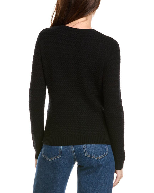 Kier+J Kier + J Basket Weave Wool & Cashmere-Blend Cardigan | ShopSimon