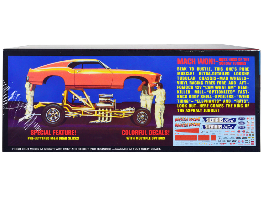 AMT Skill 3 Model Kit 1970 Ford Mustang Funny Car "mach Won" 1/25 Scale ...