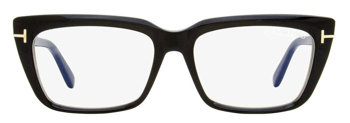 Tom Ford Women's Blue Block Eyeglasses Tf5894-b 001 Black 56mm | ShopSimon
