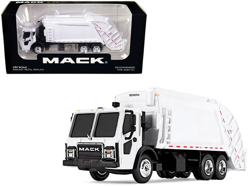 First Gear Mack Lr With Mcneilus Rear Load Refuse Body White 1/87 (ho ...