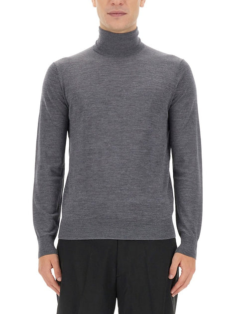 Ballantyne Classic Grey Wool Turtleneck Sweater | ShopSimon