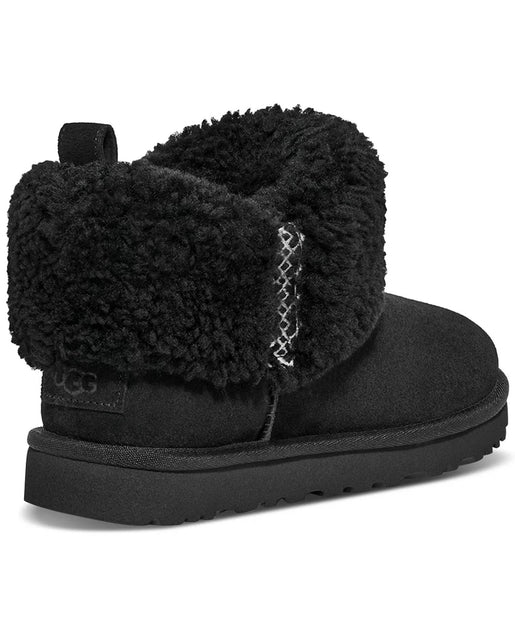 UGG Women's Ultra Mini Braid Boot In Black | ShopSimon