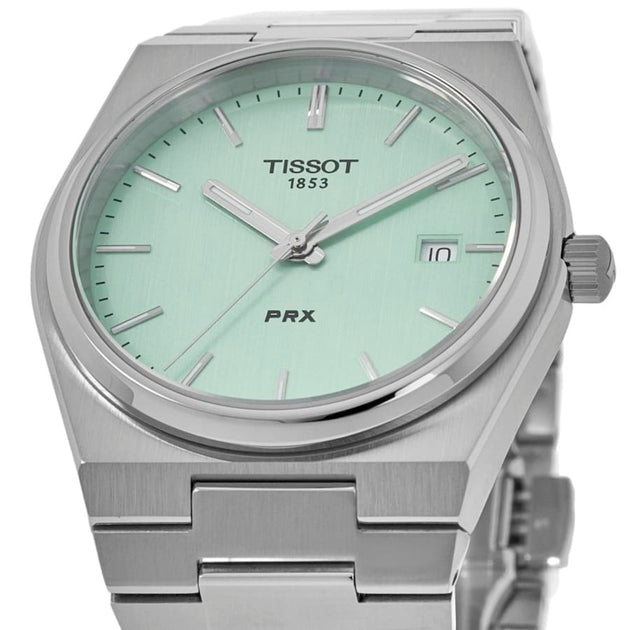 Tissot Prx Quartz Light Green Dial Steel Men's Watch T137.410.11.091.01 ...
