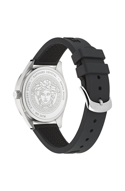 Versace Men's 42mm Black Quartz Watch Ve3h00723 | ShopSimon